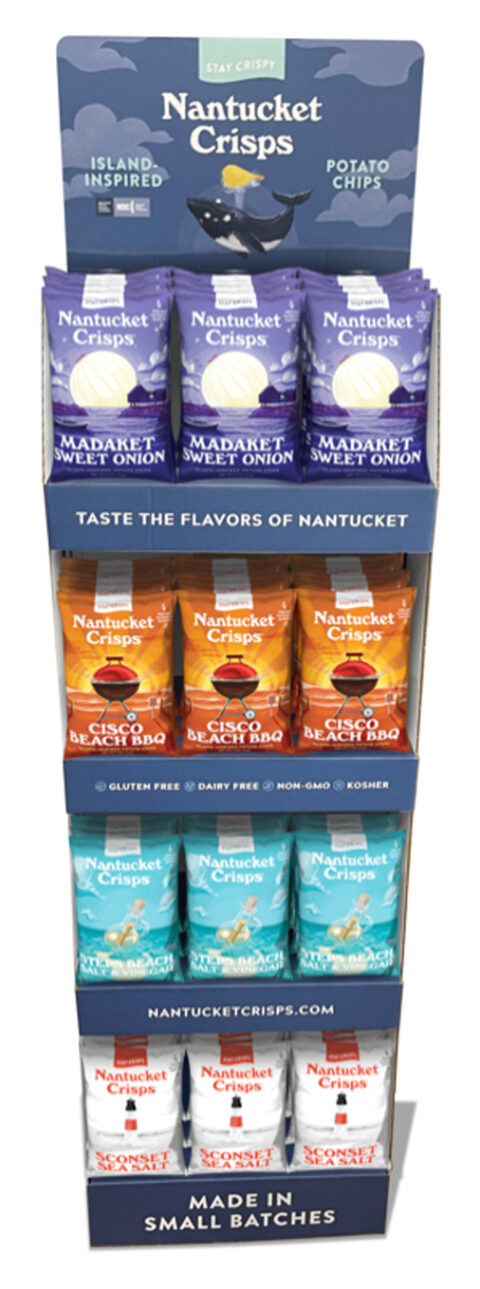 Supermarket Potato Chip Display Stand Custom retail cardboard 4 shelf ...